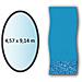 SWIMLINE - Rivestimento Ovale Turbolento 4,57x9,14 M Per Piscine Fuori ...