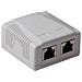 ACT - Surface Mounted Box Shielded 2 Ports Cat6a. Type: Cat6a Wall Mountbox C6a 2p Shielded ...