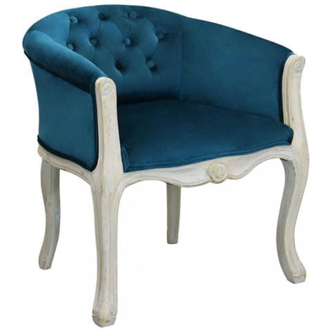 COSMA - Set Di 2 Poltrone Coreen In Velluto Blu - ePRICE