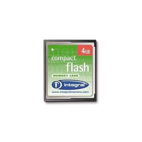 INTEGRAL - 4GB Compact Flash Card, CompactFlash, 0 - 60 °C, Verde, 3.3 ...