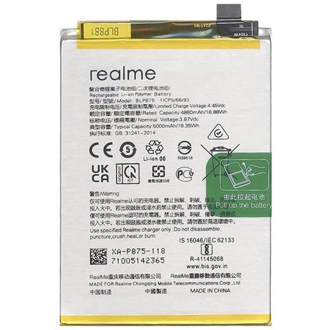 REALME - Batteria Litio Integrata Originale Blp875 Bulk Per 9 5g - C55 ...