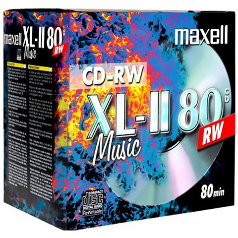 MAXELL - Audio Cd-rw In Jewel Case 80 Min 4x 700mb Music Xl2 Xlii ...