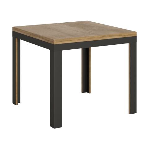 Itamoby - Tavolo Apribile 90x90/180 Cm Linea Libra Telaio Antracite - Quercia Natura - ePRICE