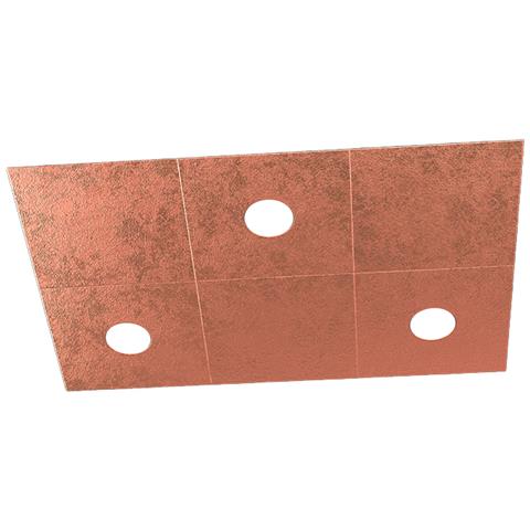 TOP LIGHT - Applique Moderna 6 Moduli Eccentric Metallo Foglia Rame 3 ...