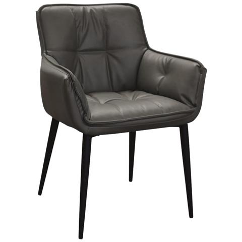 MOBILI 2G - Set 2 Sedie Moderne Design Metallo Imbottite Ecopelle ...