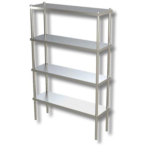 RISTOATTREZZATURE - Scaffale In Acciaio Inox - 4 Ripiani, Professionale ...
