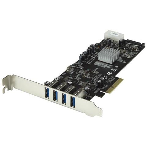 STARTECH.COM - Adattatore scheda SuperSpeed USB 3.0 con 4 porte PCI Express (PCIe) con 4 canali ...