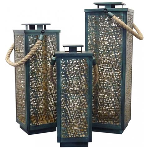 COSMA - Set Di 3 Lanterne In Metallo Dahlia - ePRICE