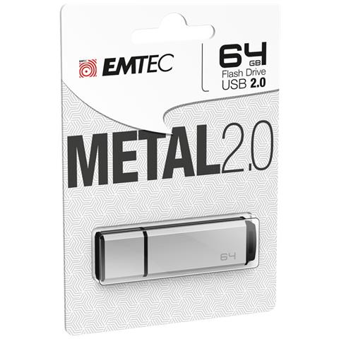EMTEC - Unità Flash USB C900 Metal 2.0 Capacità 64 GB Interfaccia USB 2 ...