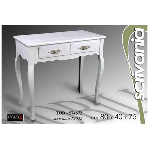 ARGONAUTA - Scrivania Da Ufficio Camera Con Rose Bianco Shabby Cm 80 X ...