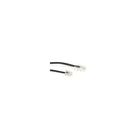 Intronics - Modular telephone cable RJ-11 / RJ-45 10m Nero cavo di rete ...