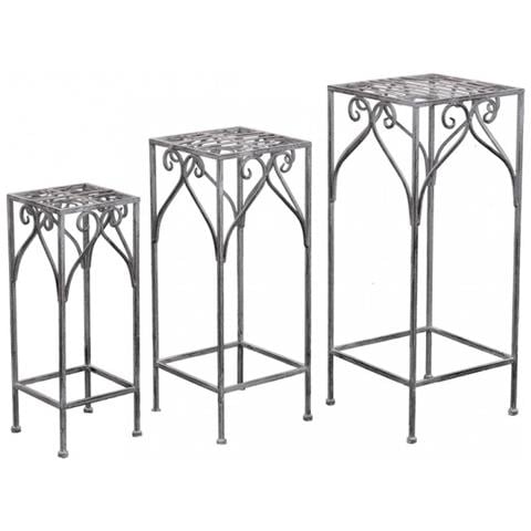 COSMA - Set Di 3 Fioriere Vincent Bianco Ossidato - ePRICE