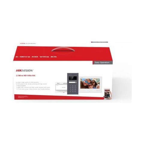 Hikvision - DS-KIS704EY-ACW2/ALUMINUM sistema per video-citofono 2 MP ...