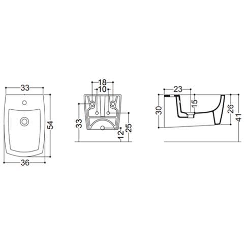Axa - Bidet Sospeso 36x54 Axa - X-tre - ePRICE