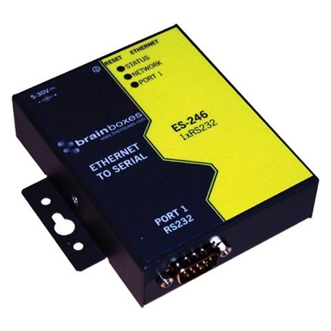 Brainboxes - ES-246, Cablato, RS-232, Ethernet, 10/100 Mbps, ICMP, IP ...