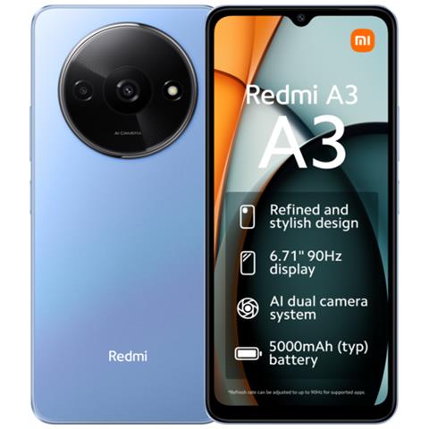 XIAOMI - Redmi A3 64 GB 4G Dual Sim Display 6.71" LCD IPS Slot Nano SD ...