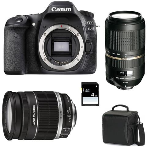 CANON - Eos 80D + 18-200 +70-300 Vc Usd + Borsa + Sd Da 4 Gb - ePRICE