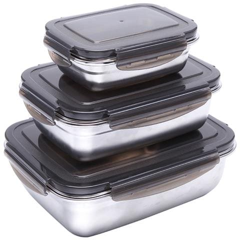 Wokex - 3 Pcs Punch Box Acciaio Inox 304 Bento Box Contenitori ...