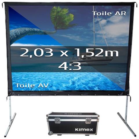 KIMEX - 046-3004k Schermo Portatile Con Cornice Ripiegabile 2,03 X 1,52 ...