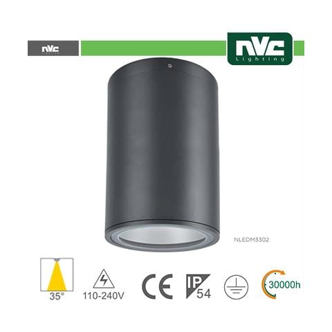 NVC - Downlight Sporgente Ip54 - 12w 1080lm 3000k 35ã‚â° - ePRICE