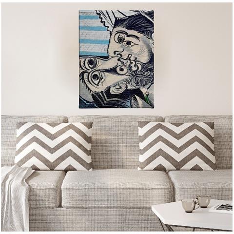 EPIKASA - Stampa Su Tela Il Bacio Di Picasso - Arte E Graffiti Wall Art Muro - Ingresso, Salotto ...