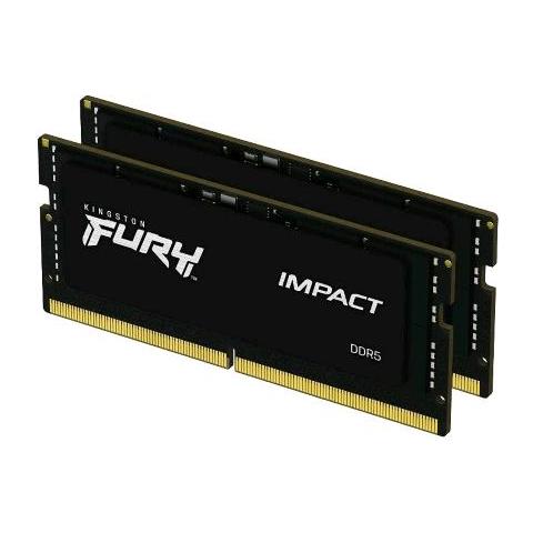 KINGSTON - Memoria SODIMM FURY Impact 32 GB (2x16 GB) DDR5 5600 MHz CL40 Colore Nero - ePRICE