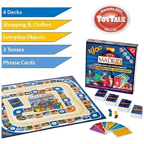 KLOO GAMES - Kloo's Learn To Speak Spanish Language Board Game - Race ...