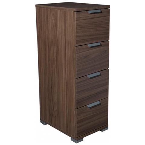COSMA - Cassettiera 4 Cassetti Tinta Noce - ePRICE