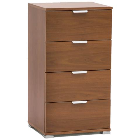 COSMA - Mobiletto 4 Cassetti Tinta Noce - ePRICE