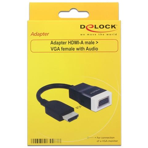 DeLOCK - 65587 HDMI-A VGA, 3.5mm Nero, Bianco cavo di interfaccia e adattatore - ePRICE