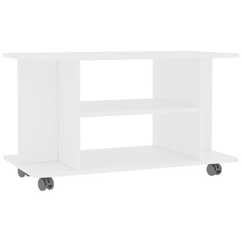 VIDAXL - Mobile TV con Ruote Bianco 80x40x45 cm in Legno Multistrato ...