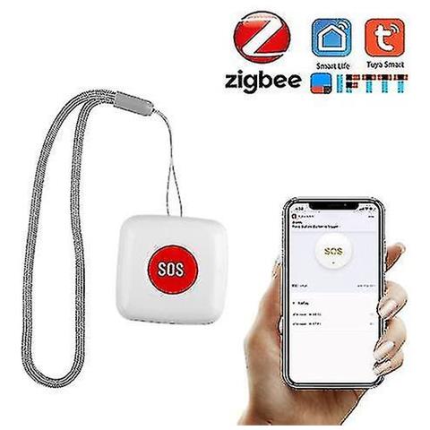 HTN - Tuya Zigbee Wireless Chiamata Remote Pulsante Sos / pannocarino Di Caregiver Sos / pultro ...