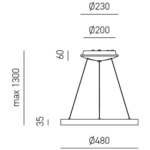 GEA LUCE - Sospensione Moderna Krizia Alluminio Satinato Bianco1 Modulo ...