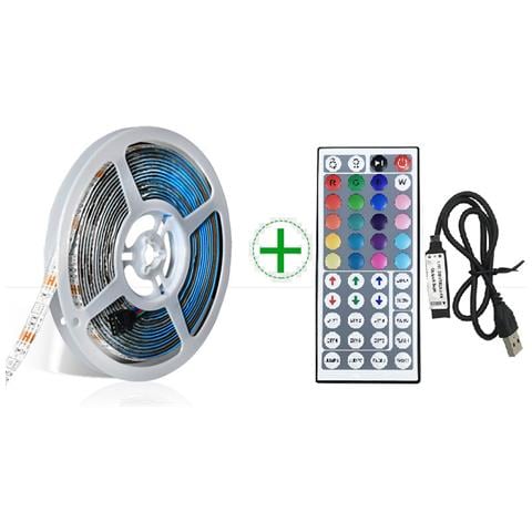 INF - Kit Striscia Luminosa Led Rgb 3m Con Telecomando Ir A 44 Tasti ...
