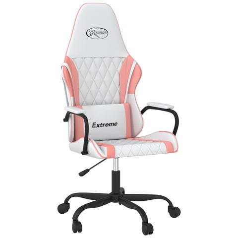VIDAXL - Sedia Da Gaming Bianco E Rosa In Similpelle - ePRICE