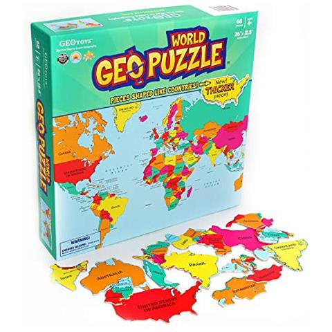 GEOTOYS - Geopuzzle World Educational Kid Toys For Boys And Girls 68 ...