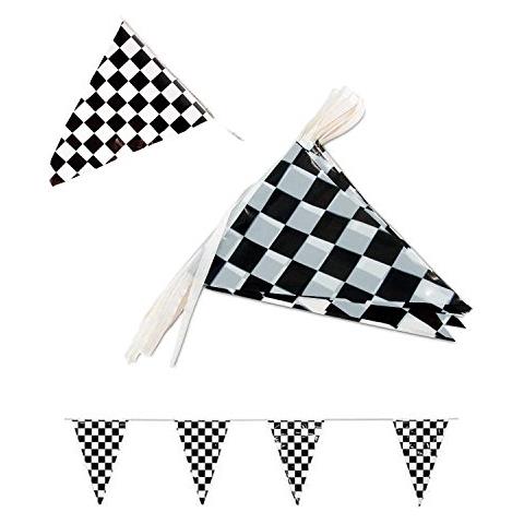 Tytroy - Racing Pennant Flag Banners Nero Bianco A Scacchi Nascar Race ...