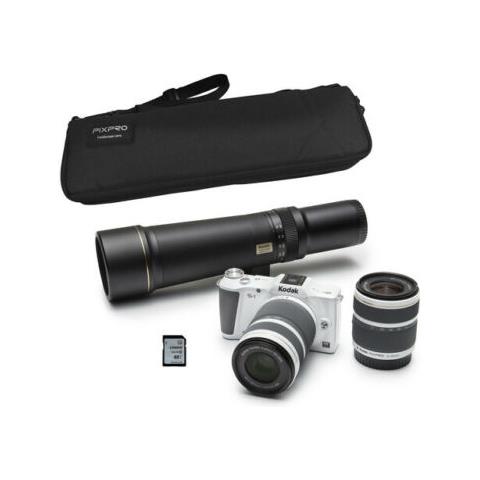 KODAK - Kit Fotocamera Digitale Mirrorless PixPro S-1 Bianco Sensore ...
