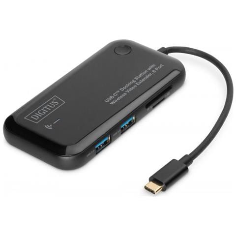 DIGITUS - Docking station USB-C™ con wireless video extender, 8 porte ...