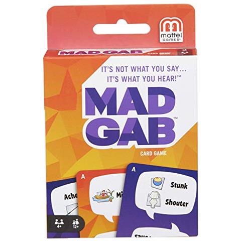 Mattel Games - Mad Gab Gioco Di Carte Con Frasi Puzzle Verbali, Regalo ...