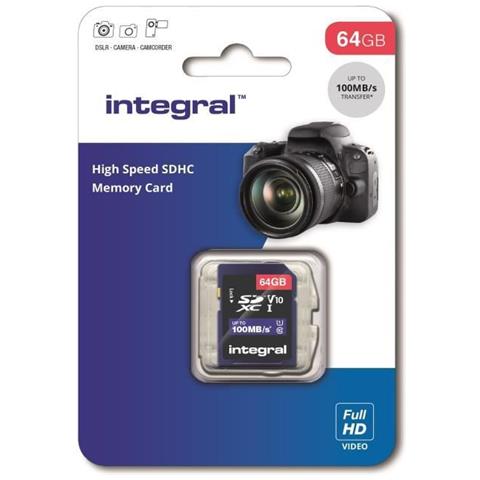INTEGRAL - INSDX64G-100V10 memoria flash 64 GB SDXC Classe 1 UHS-I - ePRICE