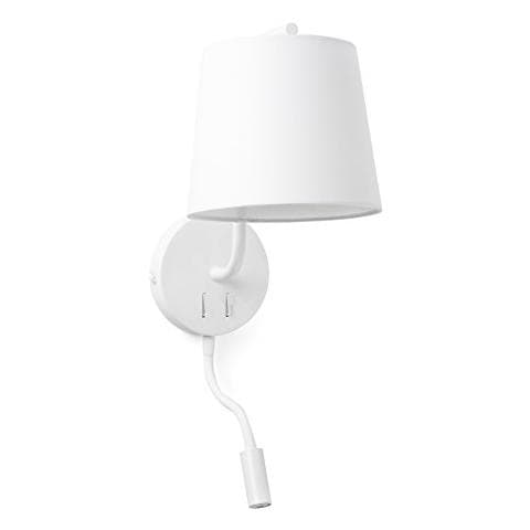 Faro Barcelona - Faro 29329 - Berni Lampada Da Parete Bianca Con ...