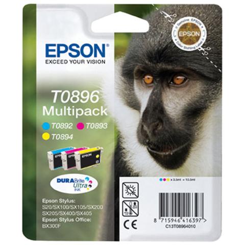 EPSON - Multipack 3-Coulered T0896 DURABrite Ultra Ink - ePRICE