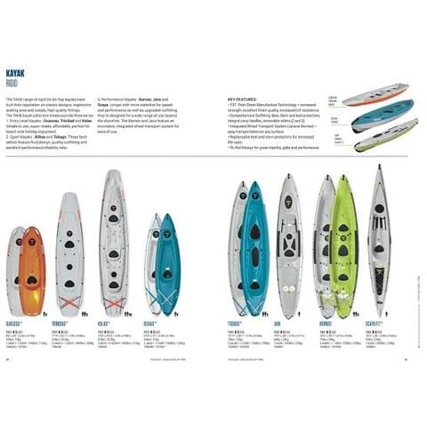 TAHE OUTDOORS - Canoa Rigida In Polietilene Ouassou Orange / grey ...