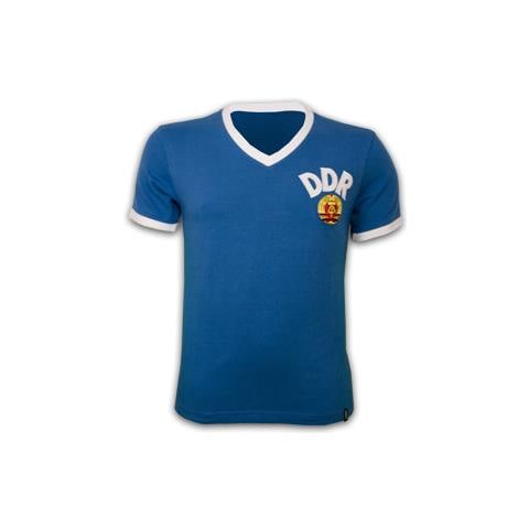 Copa Classics - Ddr Wc 1974 Short Sleeve Retro Shirt 100% Cotton - S ...