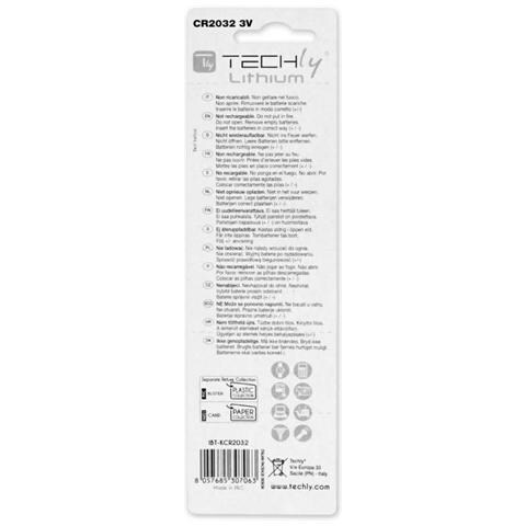 TECHLY - Blister da 5 batterie Litio CR2032 - ePRICE