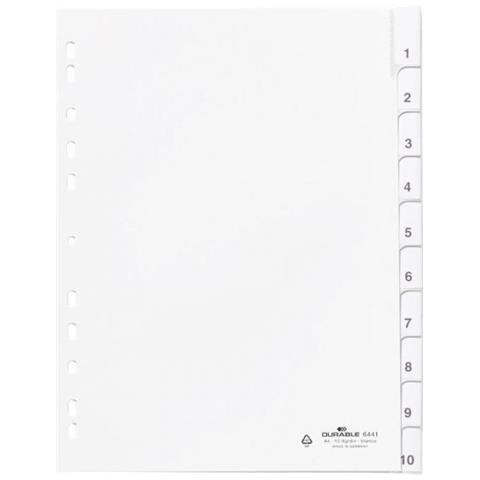 DURABLE - 6441-02 Blank tab index Polipropilene (PP) Bianco - ePRICE