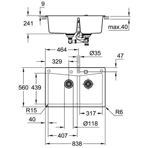 GROHE - Lavello Composite K700 31657ap0 - ePRICE