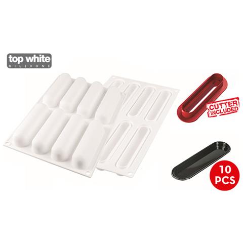 Silikomart - Fingers 75 - Stampo In Silicone 130x27 H 27 Mm + 10 Vassoi ...