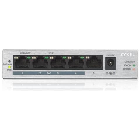 ZYXEL - Gs1005hp Non Gestito Gigabit Ethernet [10/100/1000] Argento ...